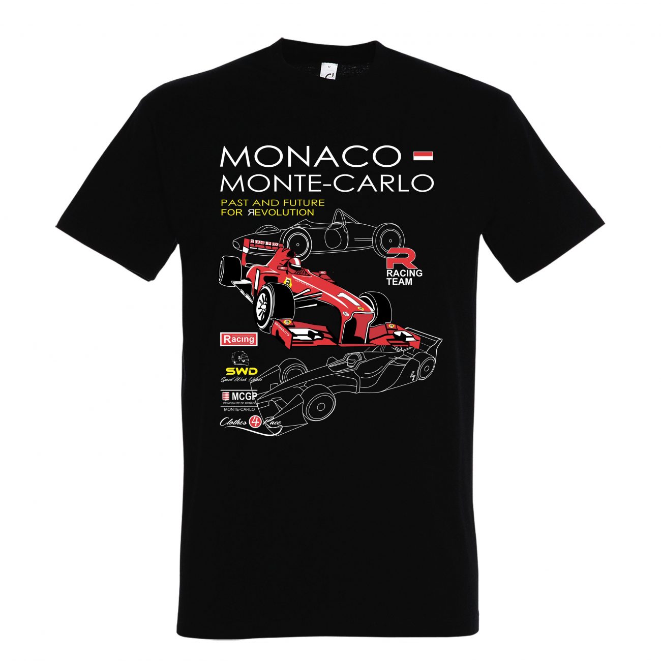 Men T-Shirt Monaco Past & Future Black - Monaco Addict