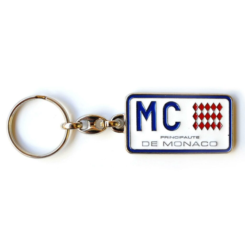 Monaco Number Plate Key Ring - Monaco Addict