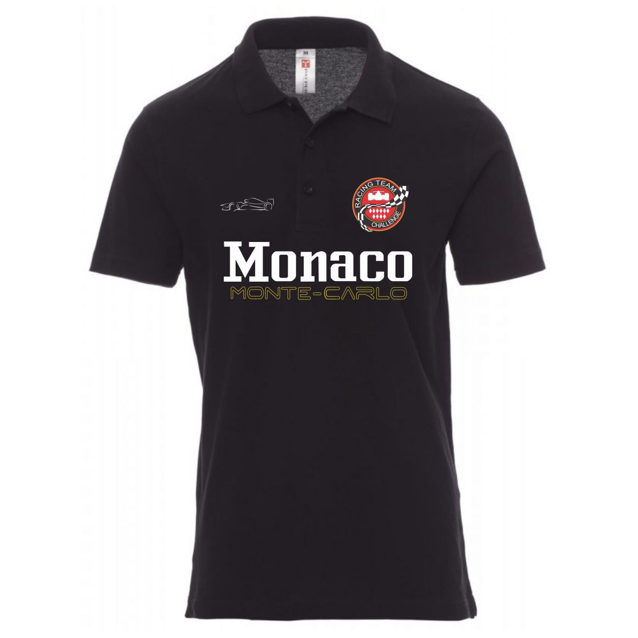 Men Polo Monaco Racing Gold Black - Monaco Addict